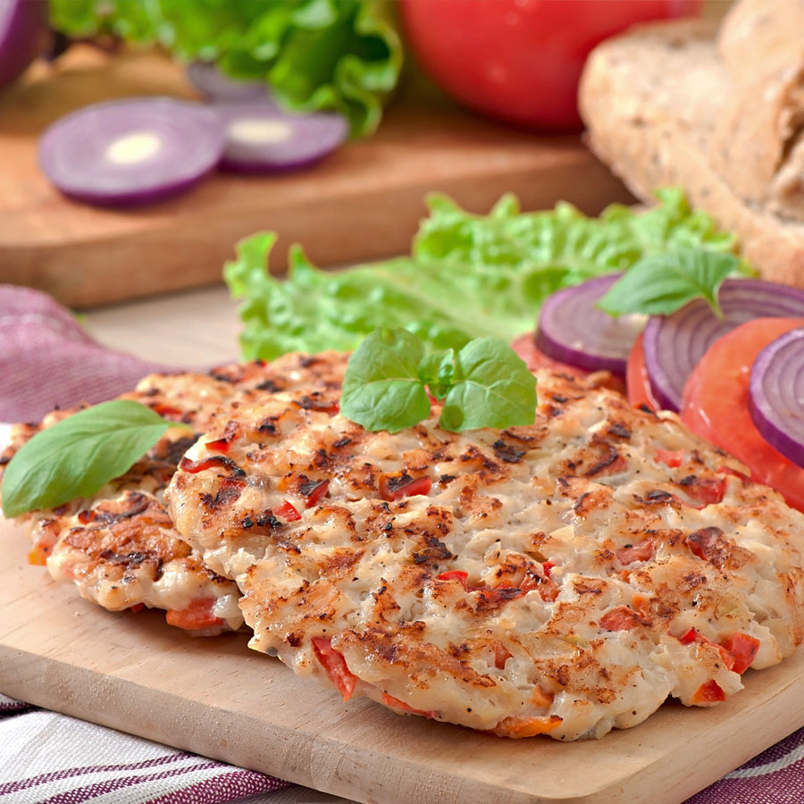 BURGER PATTIES - CHICKEN | Natural & Organic | SKU: AFFM323 – THE ...